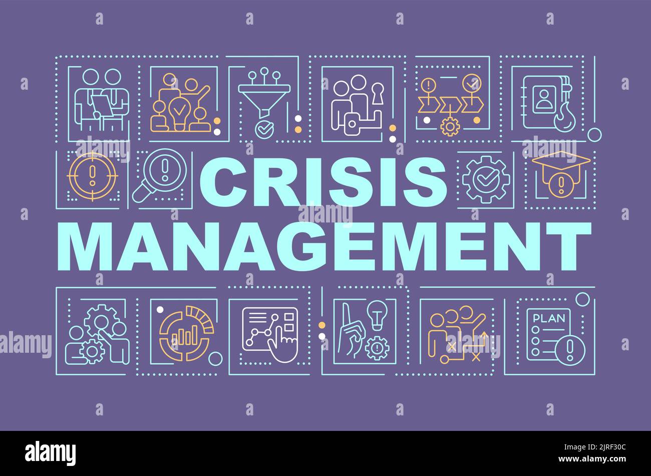 Crisis management word concepts purple banner Stock Vector Image & Art ...