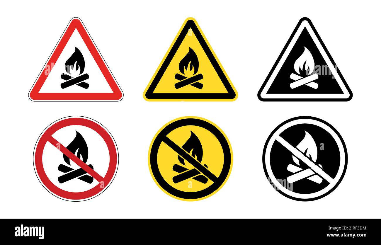 Campfire warning sign hi-res stock photography and images - Alamy