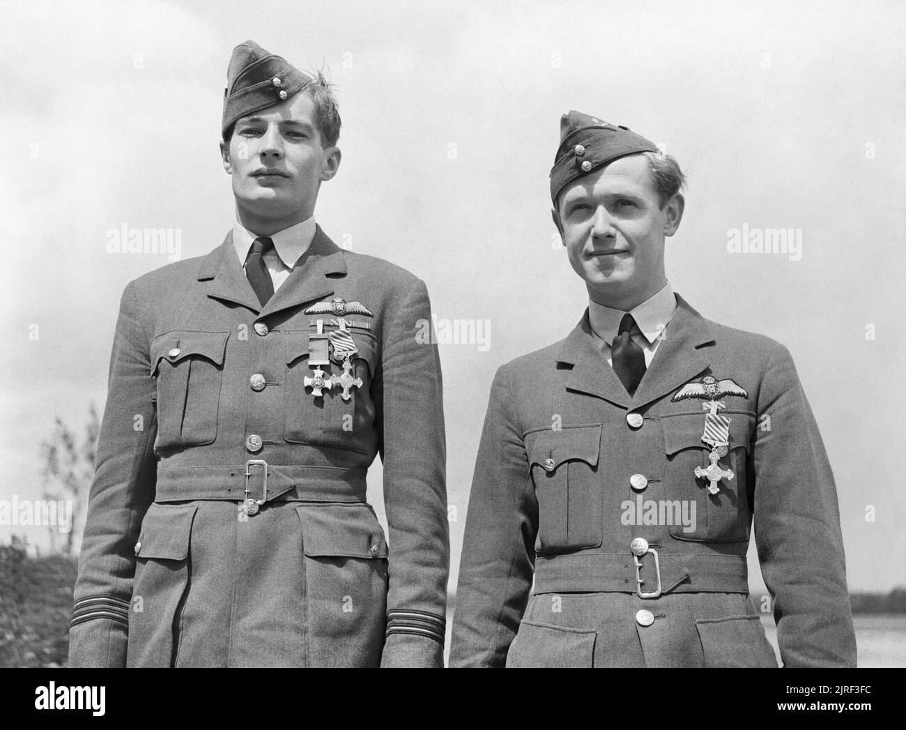 Flight Lieutenant R H A Lee and Flying Officer K H Blair, after being ...