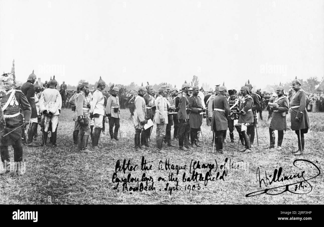The Imperial German Army 1890 - 1913 The Kaiser congratulates cavalry ...