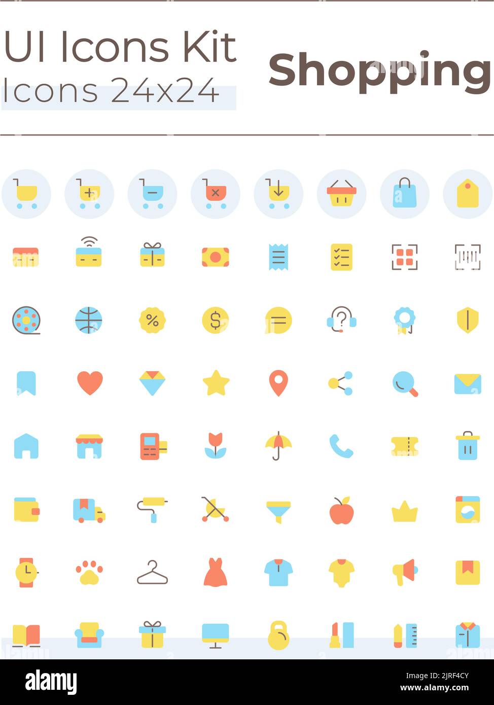 E commerce flat color ui icons set Stock Vector Image & Art - Alamy