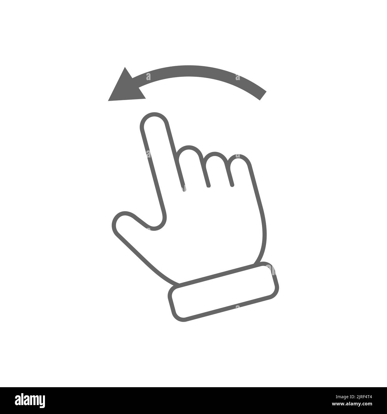 direction of movement of the hand. Management and adjustment icon. Flat ...