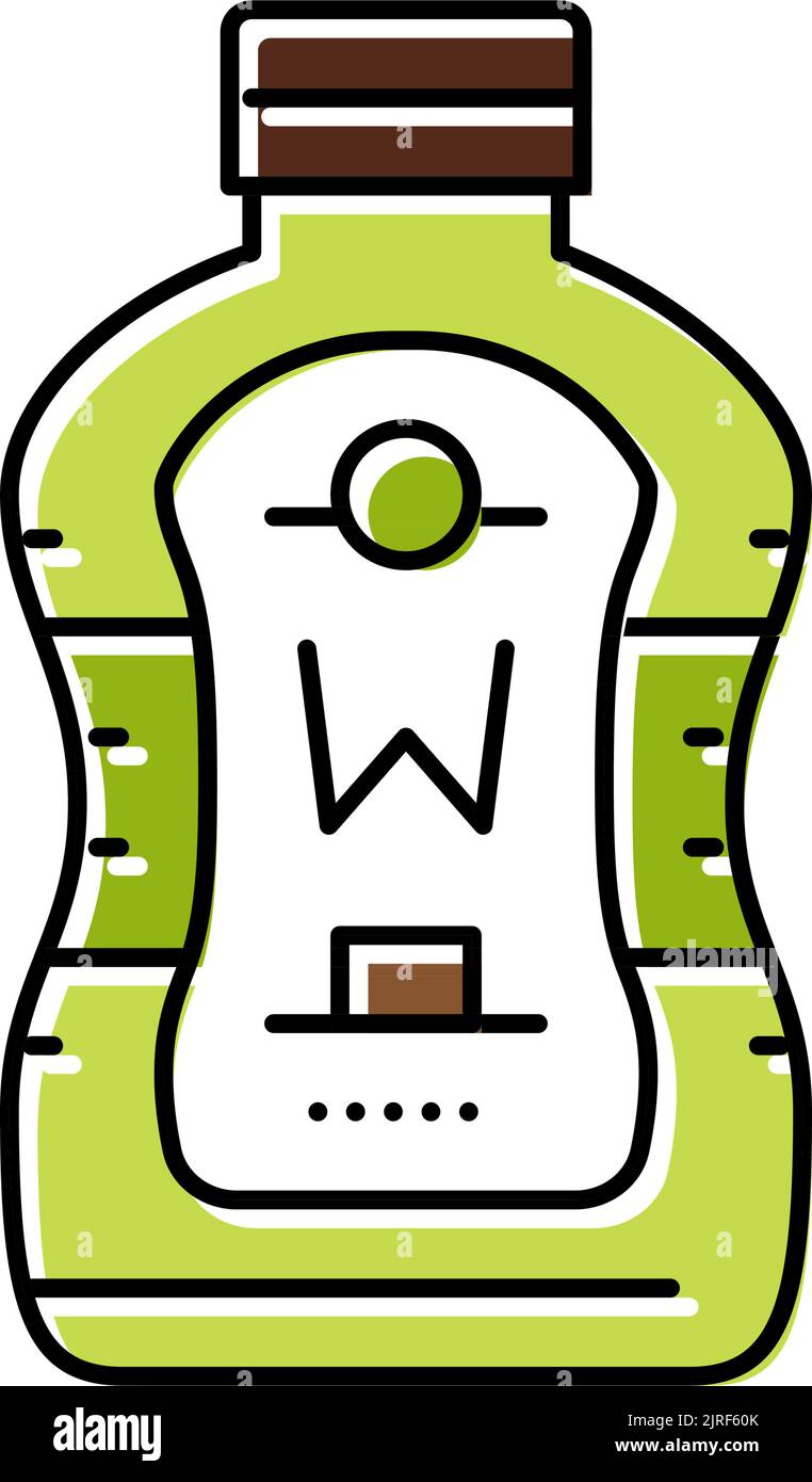 wasabi bottle sauce food color icon vector illustration Stock Vector ...