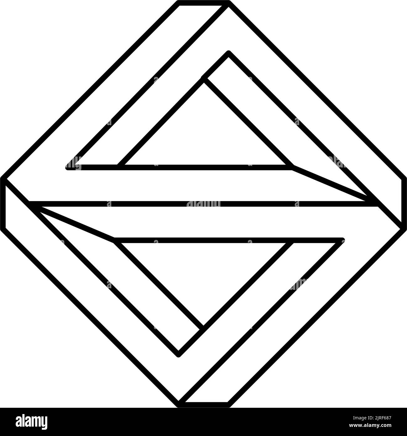 3d impossible geometric shape line icon vector illustration Stock Vector Image & Art - Alamy