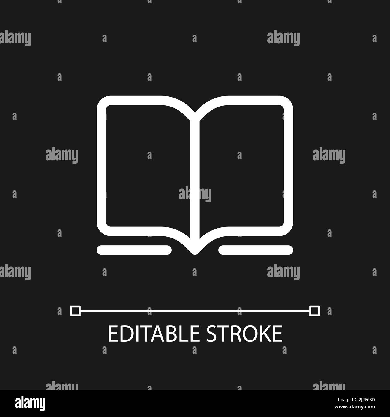 Book pixel perfect white linear ui icon for dark theme Stock Vector Image & Art - Alamy