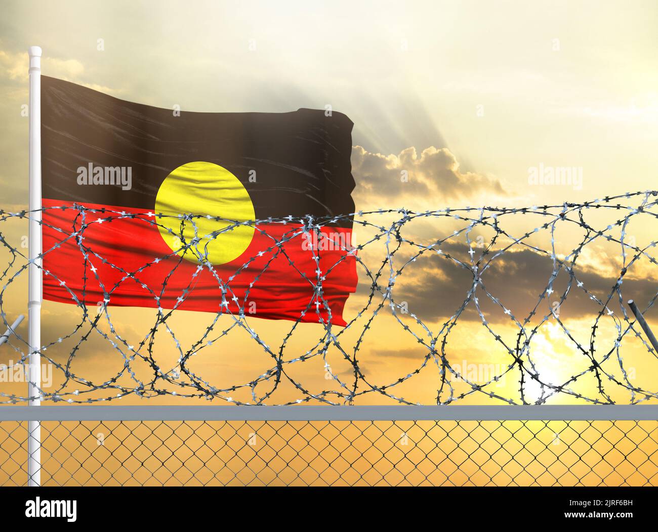 Australian and aboriginal flag together hi-res stock photography and ...