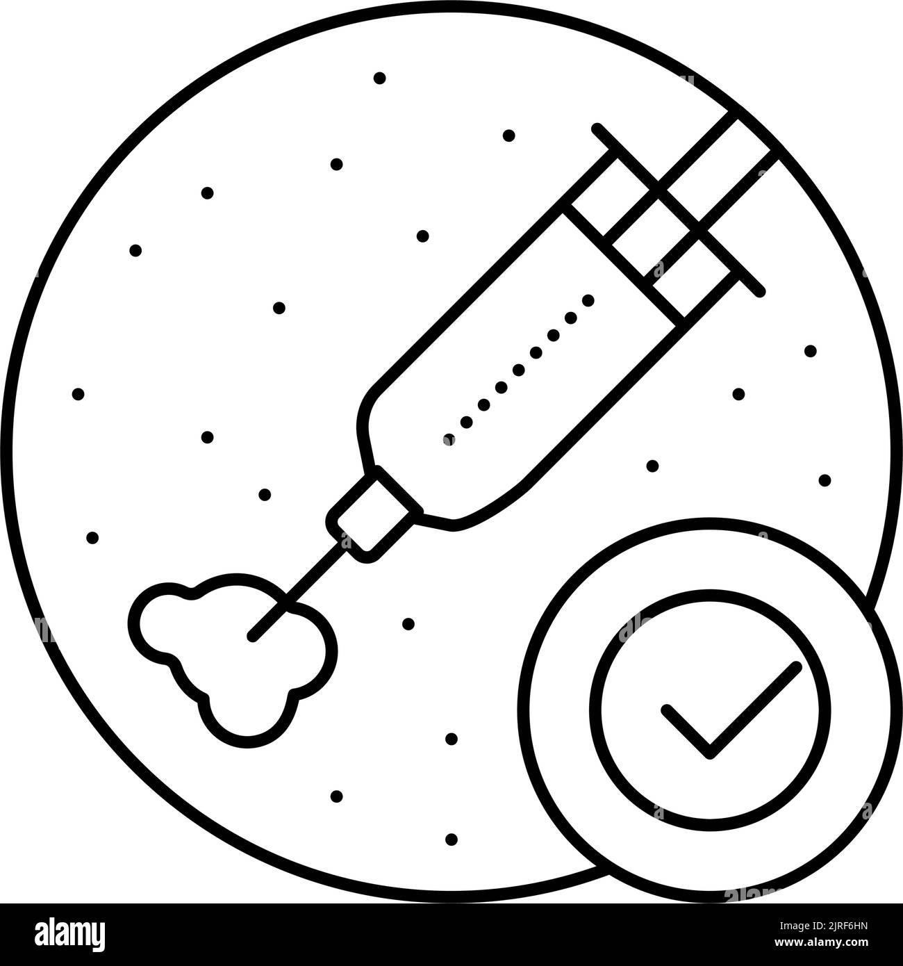 Corticosteroid Injection Line Icon Vector Illustration Stock Vector
