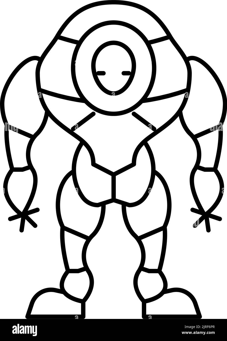 alien monster line icon vector illustration Stock Vector Image & Art ...