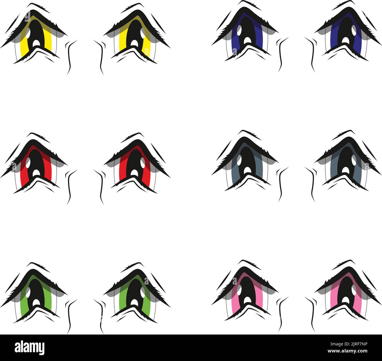 Cartoon beautiful eyes vector set. eyes showing disorders Stock Vector ...