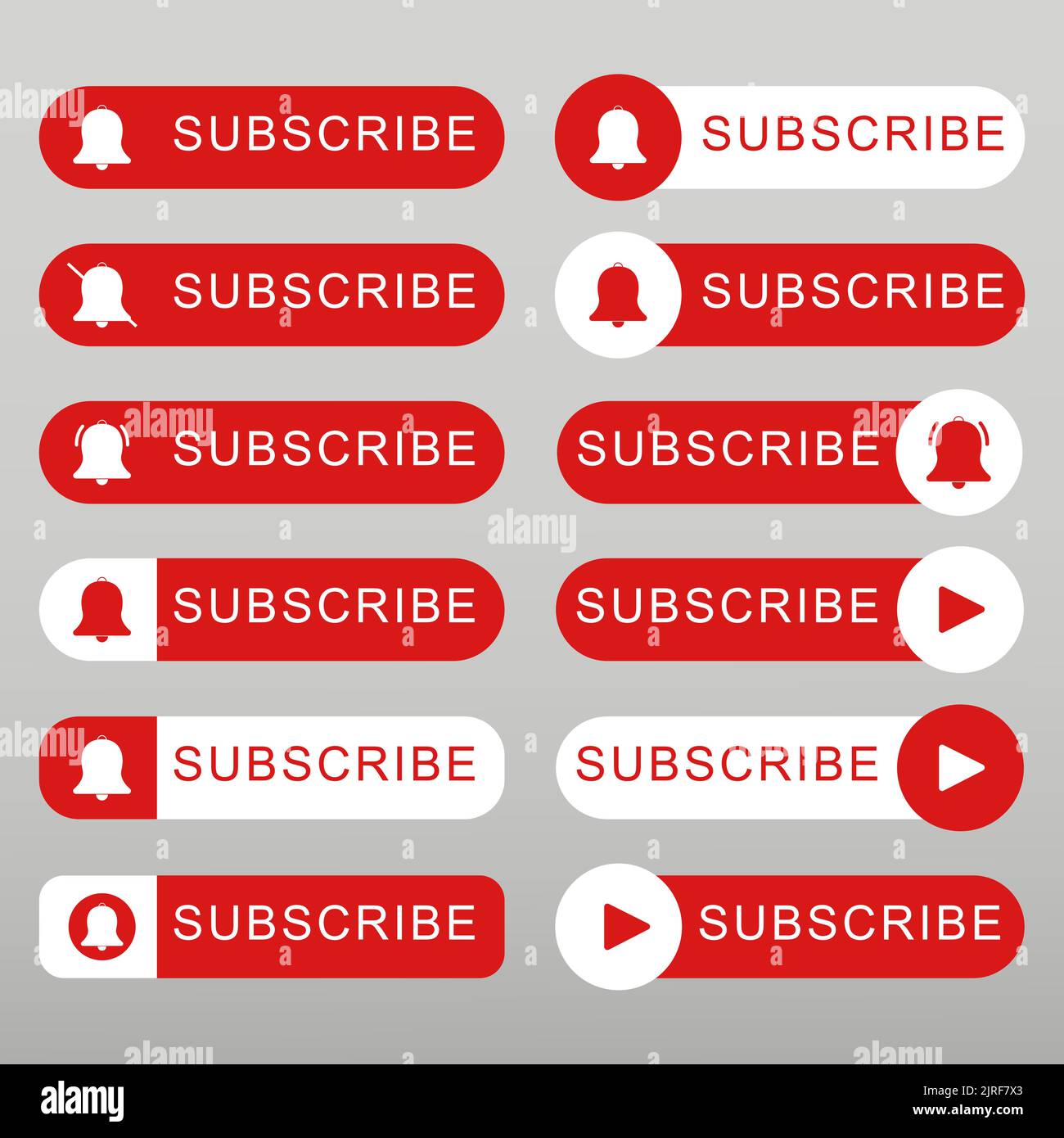 Subscribe button collection set. Suitable for your social media channel ...