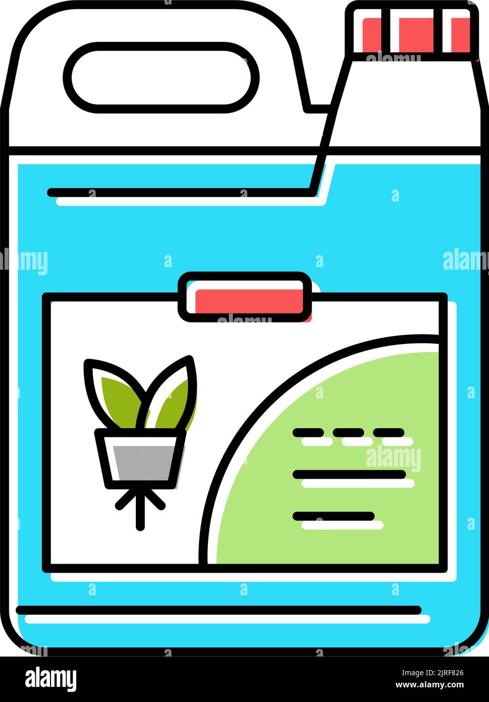 nutrient hydroponics water irrigation color icon vector illustration ...