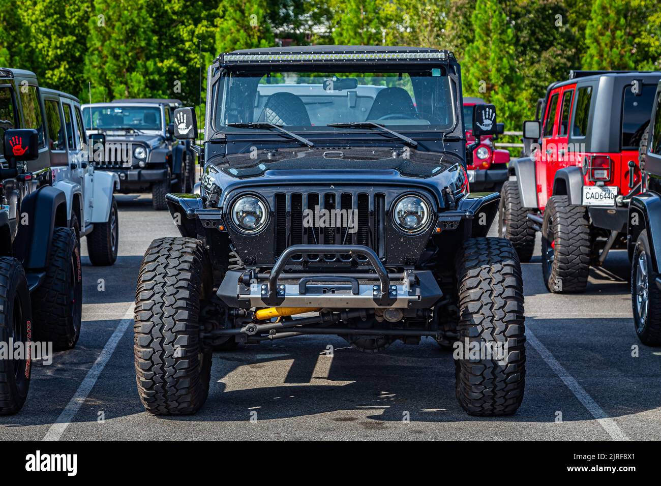 Pigeon Forge, TN - August 25, 2017: Modified Jeep Wrangler Sport TJ ...