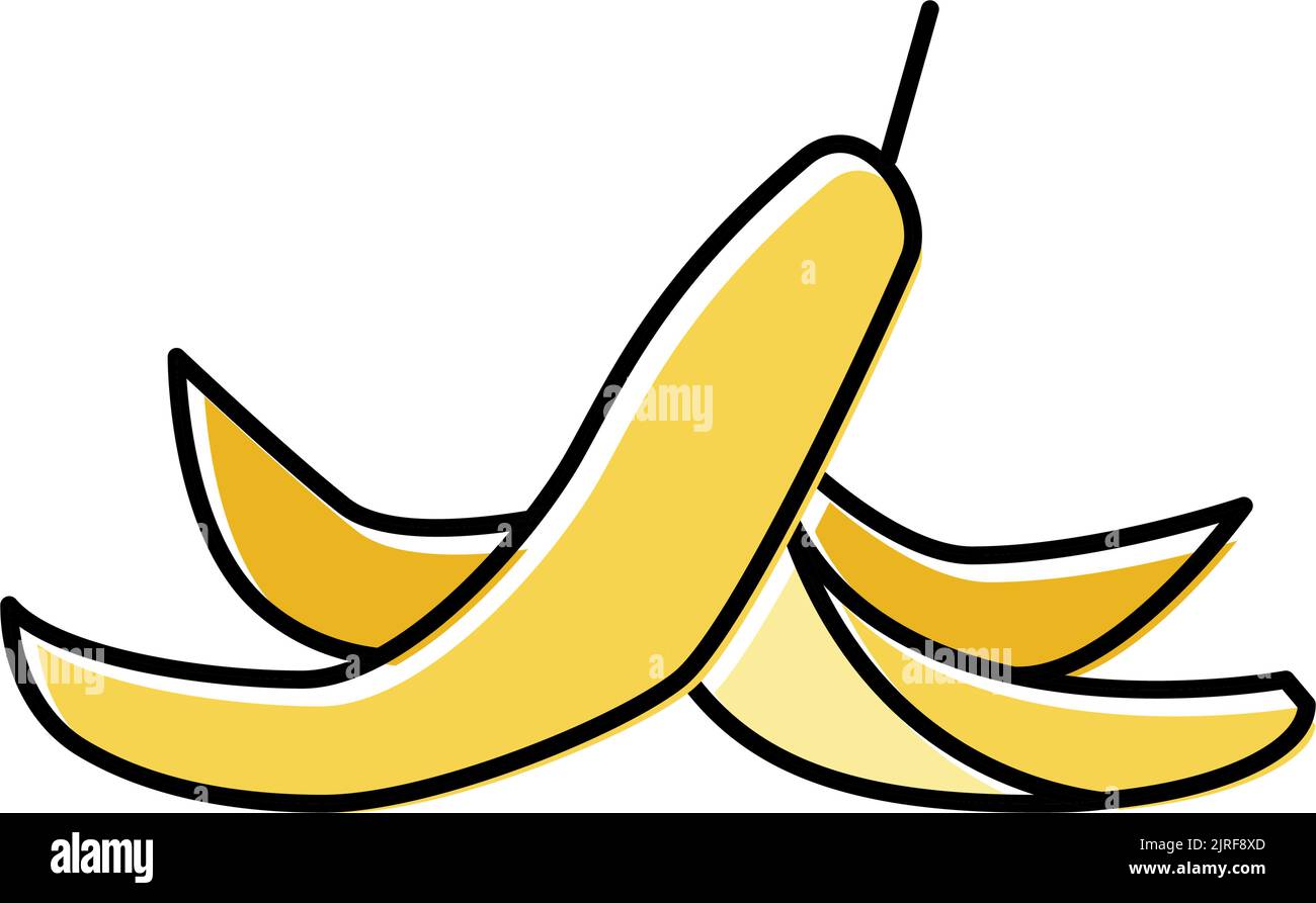 peel banana color icon vector illustration Stock Vector Image & Art - Alamy