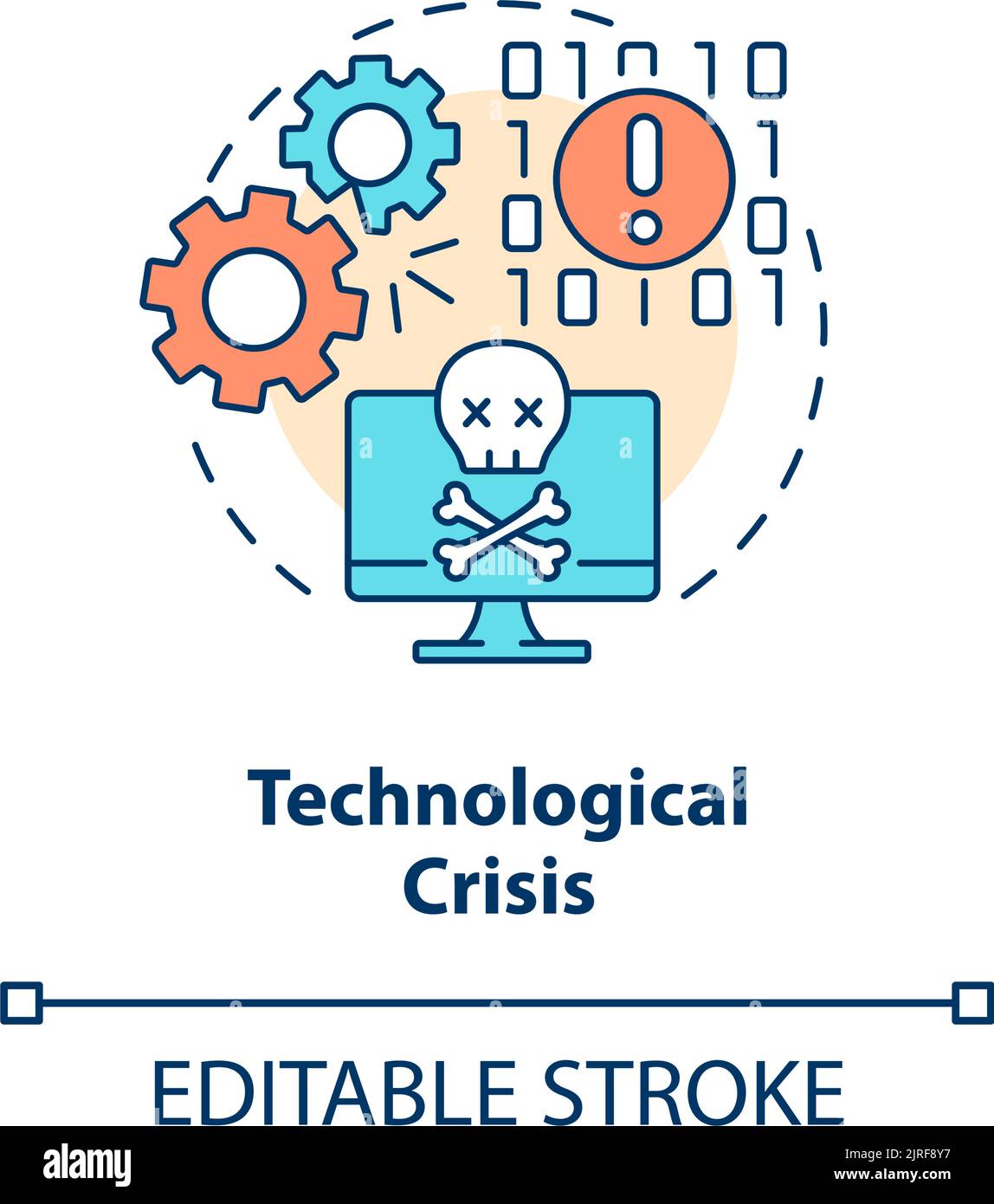 Technological crisis concept icon Stock Vector Image & Art - Alamy