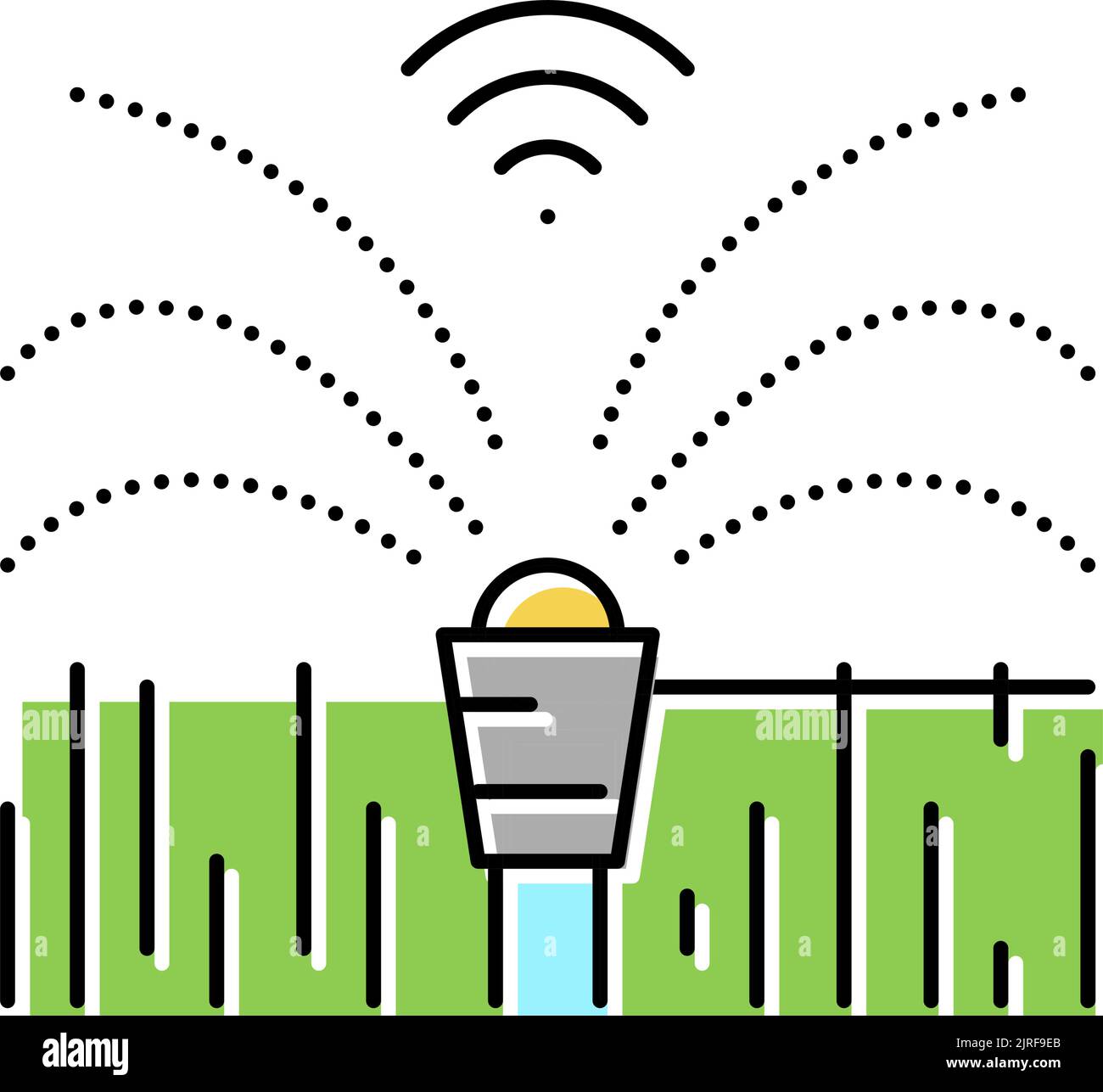 spraying plants smart farm color icon vector illustration Stock Vector ...