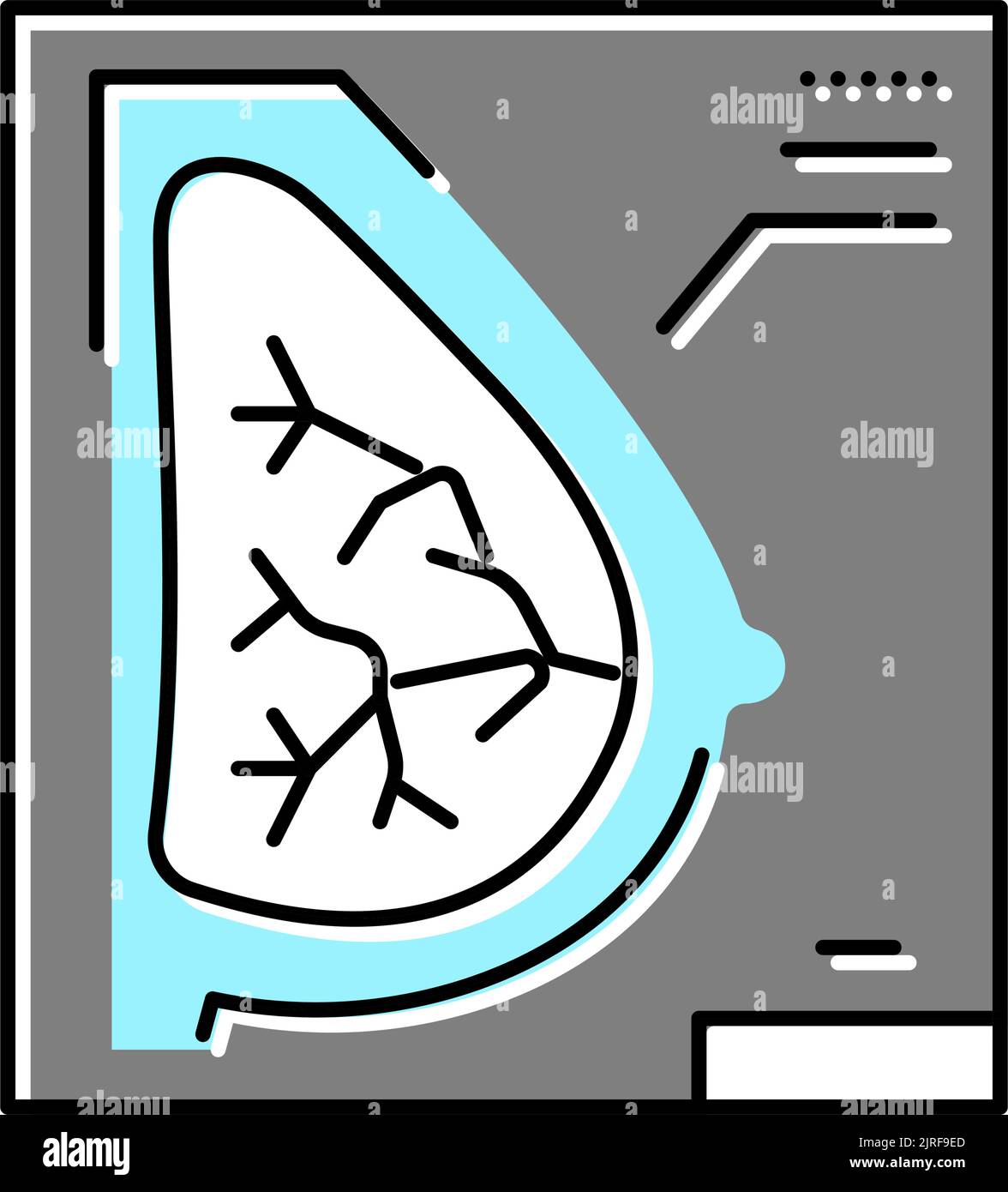 mammogram health check color icon vector illustration Stock Vector ...