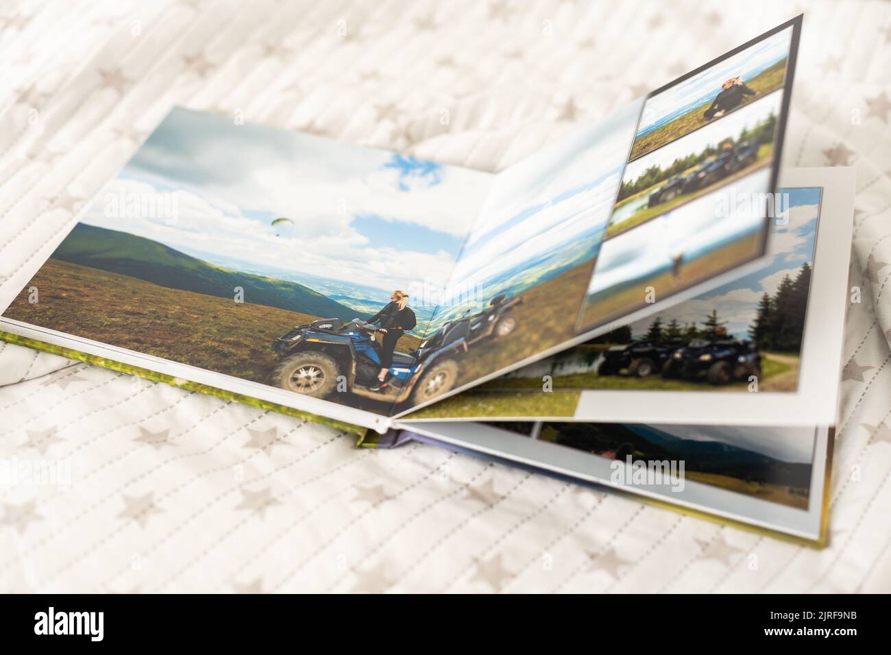 My Family Travel Photobooks, open photo book Stock Photo - Alamy