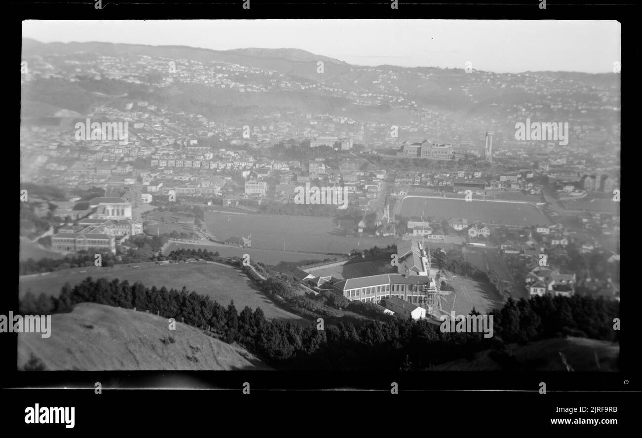 Wellington city and suburbs from Mt Victoria ridge, 15 August 1948, by ...