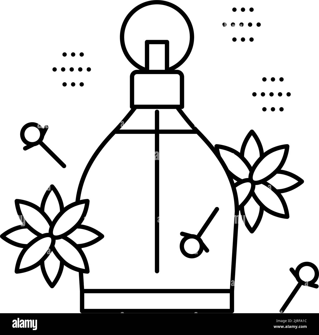 spicy notes perfume line icon vector illustration Stock Vector Image ...