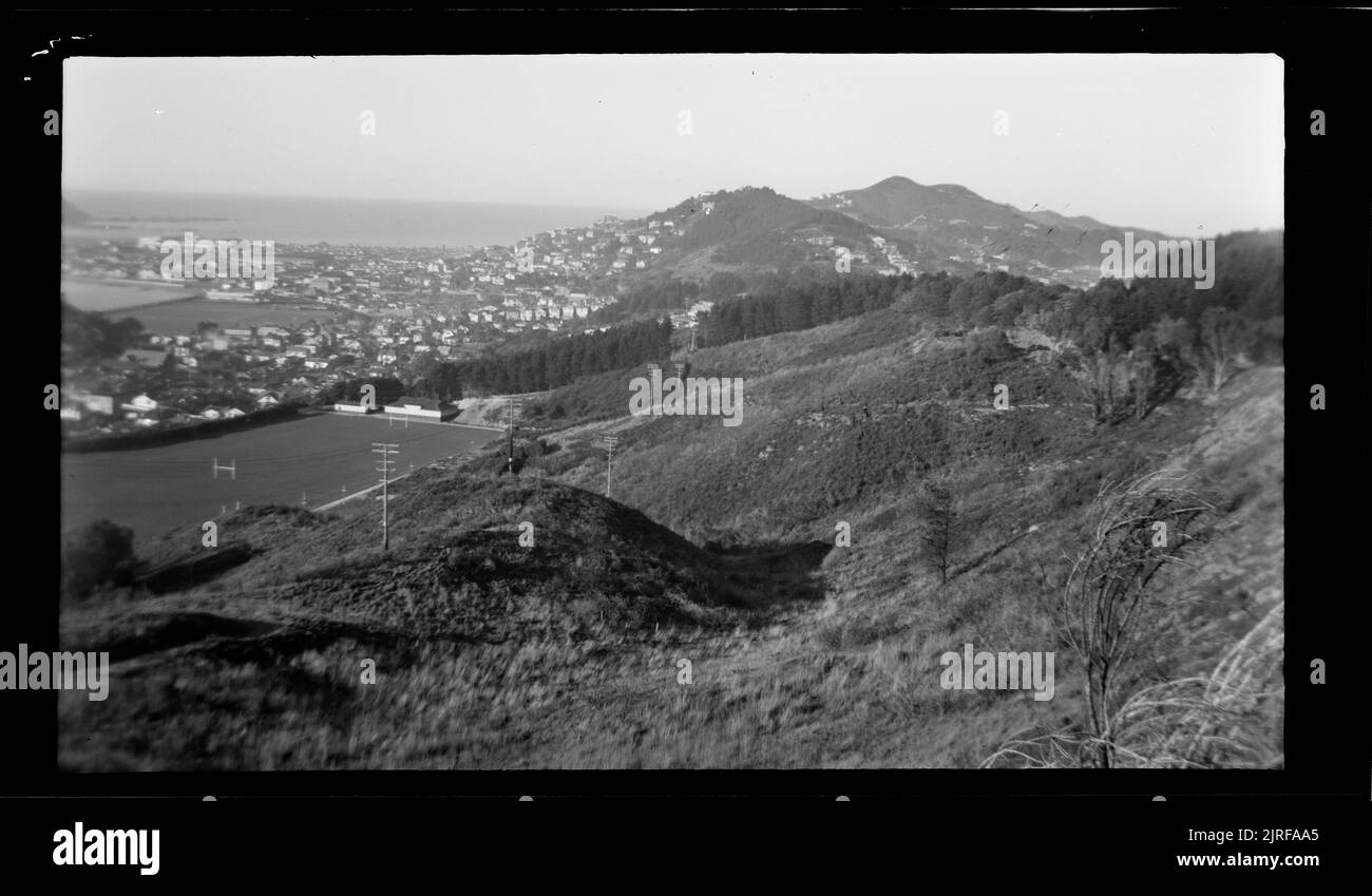 Wellington city and suburbs from Mt Victoria ridge, 15 August 1948, by ...