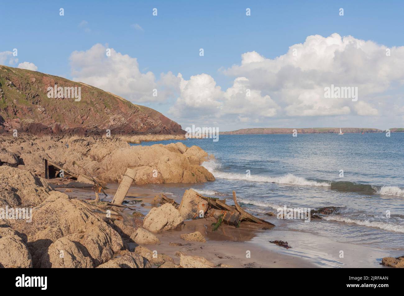 Mill Bay and the wreck of HMS BARKING (Steamship , a Boom Defence ...