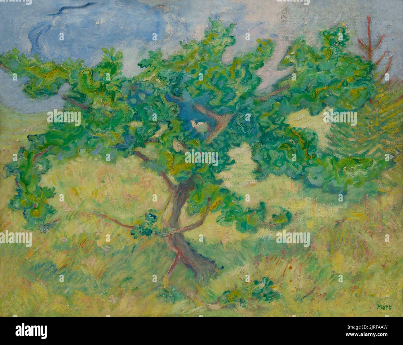 Little Oak Tree, Franz Marc, 1909, Lenbachhaus, Munich, Germany, Europe ...