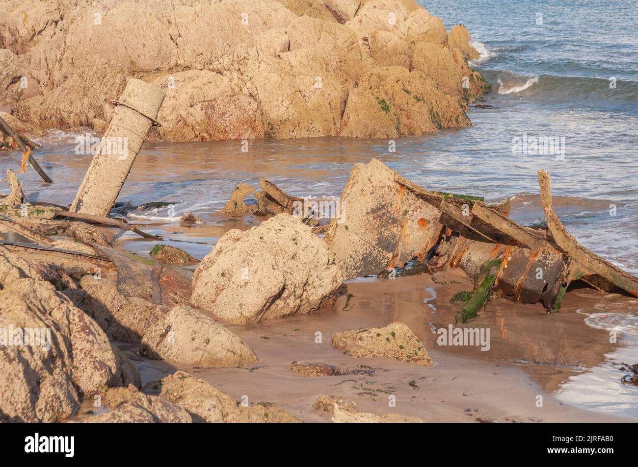 Mill Bay and the wreck of HMS BARKING (Steamship , a Boom Defence ...