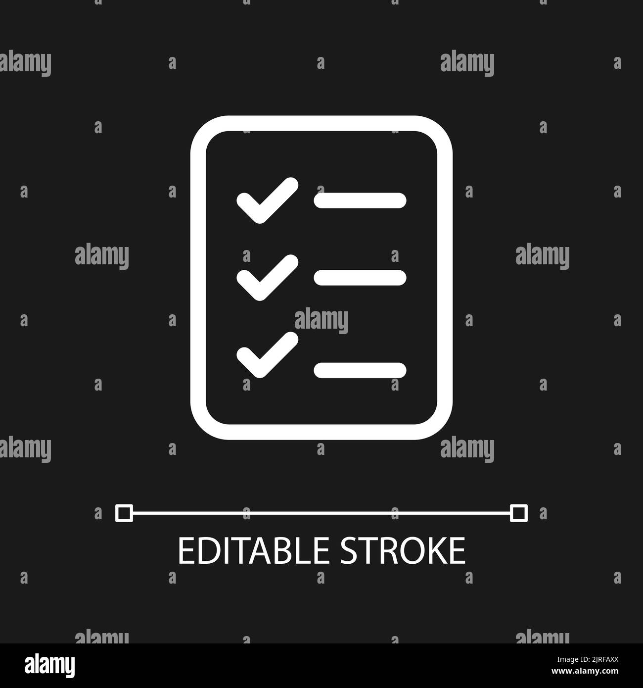 Shopping list pixel perfect white linear ui icon for dark theme Stock ...