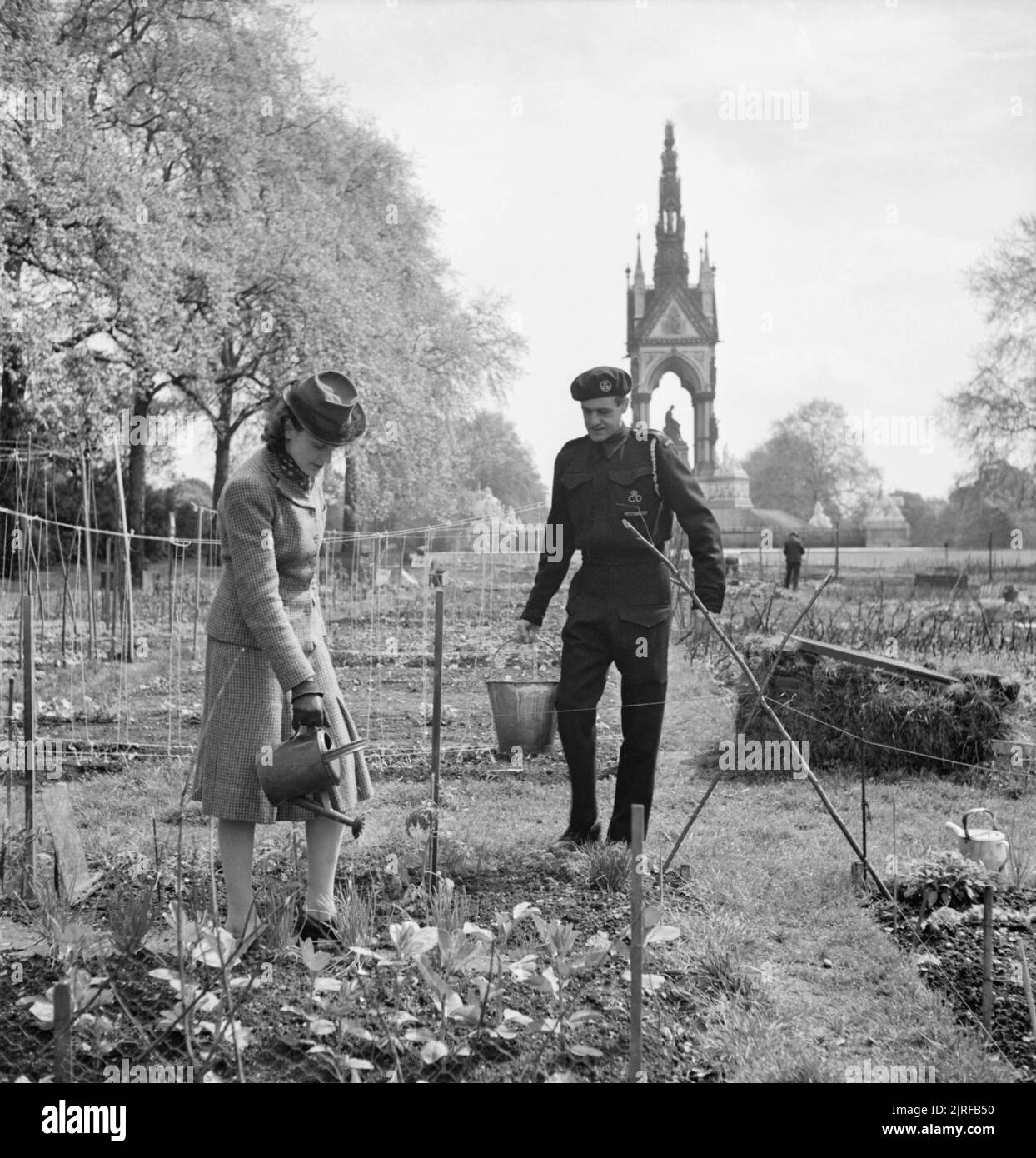 Allotments in Kensington Gardens, London, all part of the 'Dig for ...
