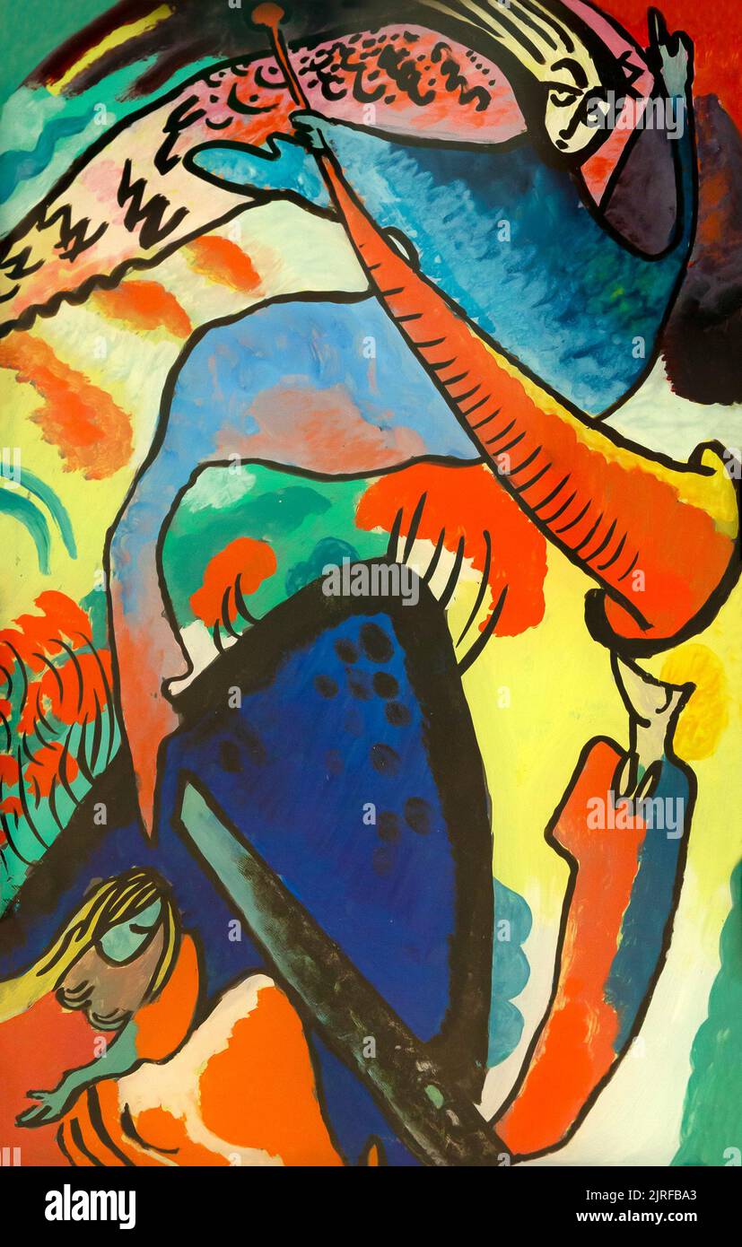 Angel of the Last Judgment, Wassily Kandinsky, 1911, Lenbachhaus ...