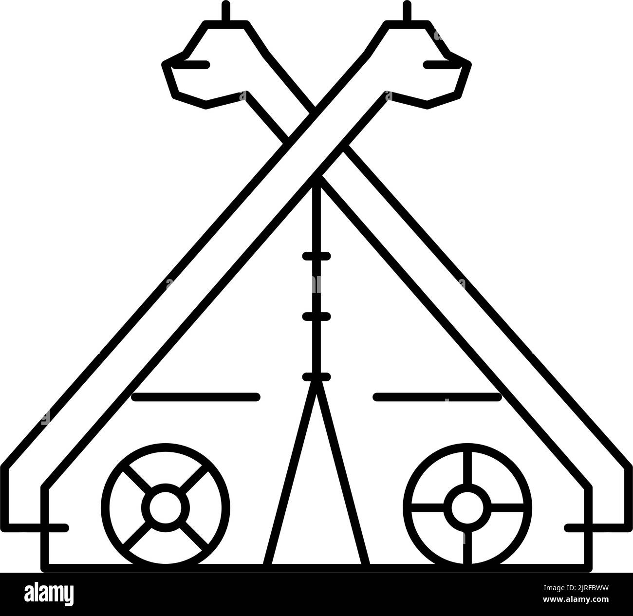 tent viking line icon vector illustration Stock Vector Image & Art - Alamy