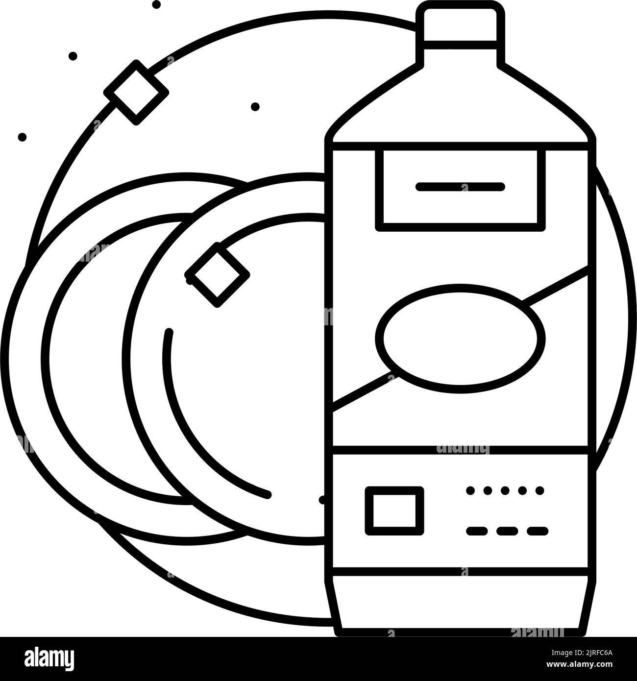ceramic cleaner detergent line icon vector illustration Stock Vector ...