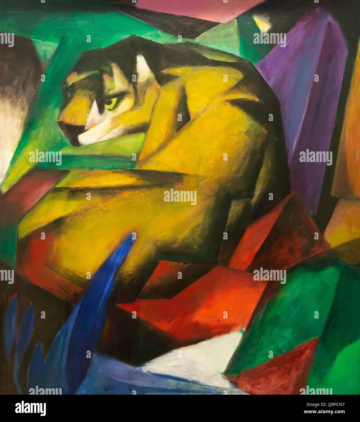 Tiger, Franz Marc, 1912, Lenbachhaus, Munich, Germany, Europe Stock ...