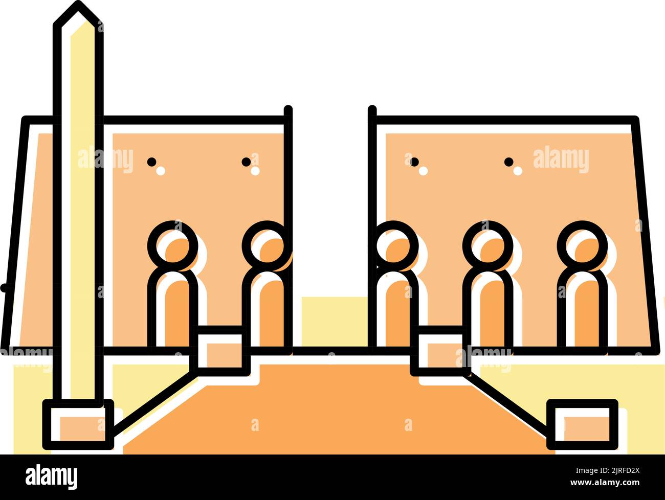 luxor temple color icon vector illustration Stock Vector Image & Art ...