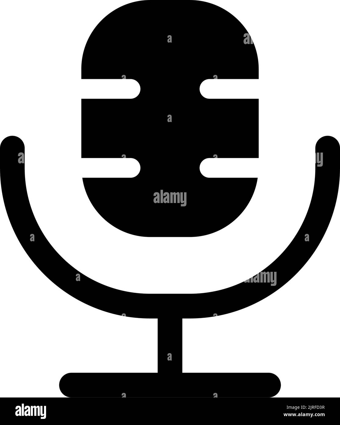 Microphone black glyph ui icon Stock Vector Image & Art - Alamy