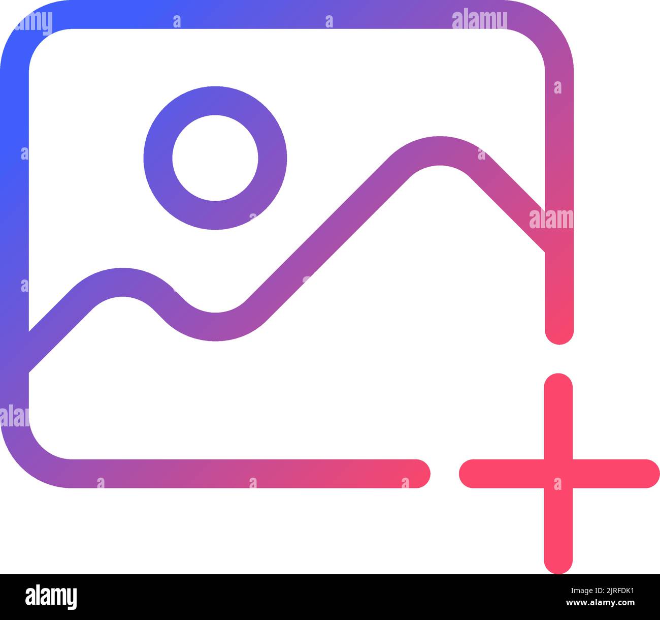 Add picture pixel perfect gradient linear ui icon Stock Vector Image & Art - Alamy