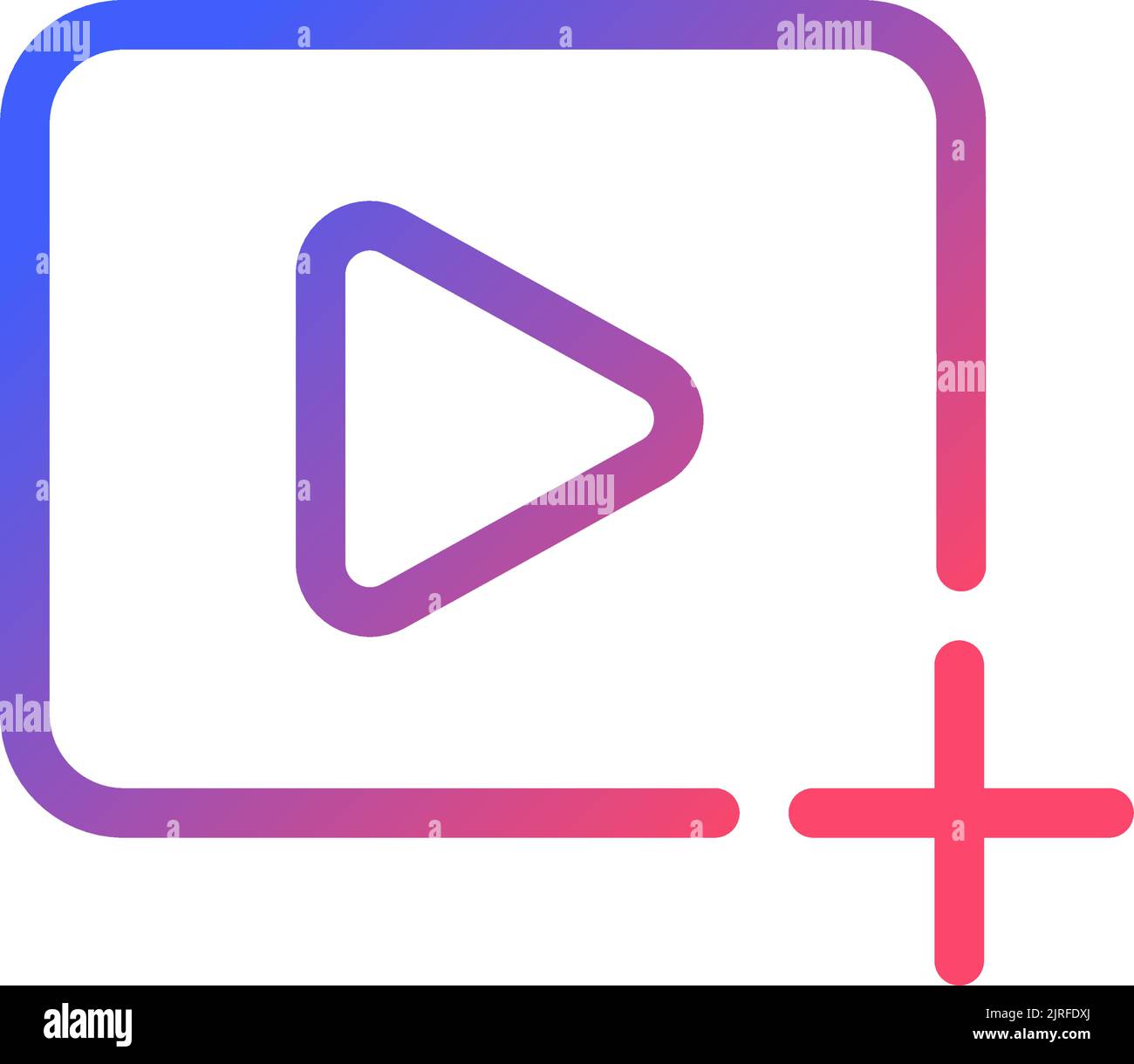 Add video file pixel perfect gradient linear ui icon Stock Vector Image & Art - Alamy