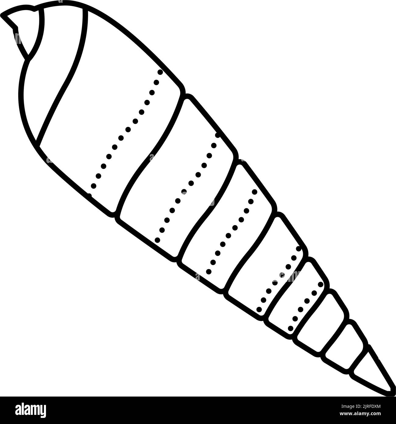 auger sea shell beach line icon vector illustration Stock Vector Image ...