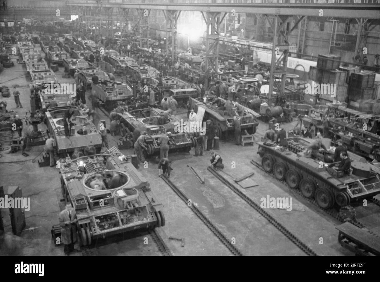 Busy factory floor Black and White Stock Photos & Images - Alamy