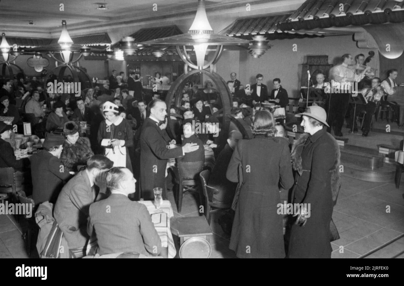 A busy scene at Lyons Corner House Brasserie, Coventry Street, London ...