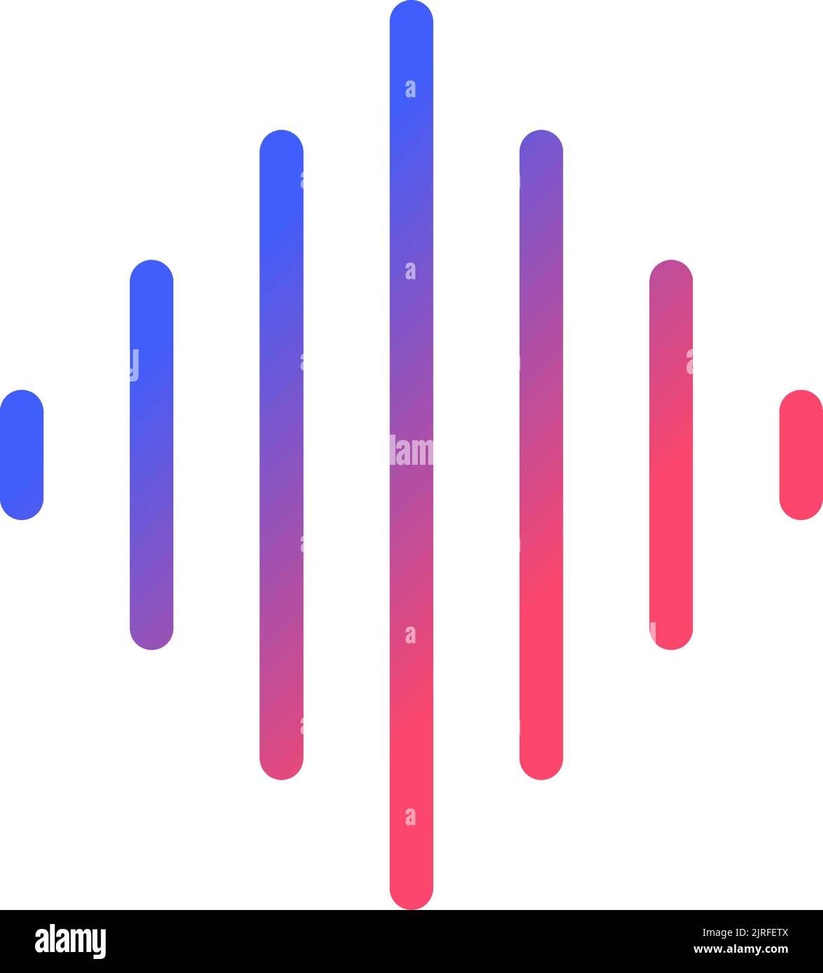 Sound Wave Pixel Perfect Gradient Linear Ui Icon Stock Vector Image