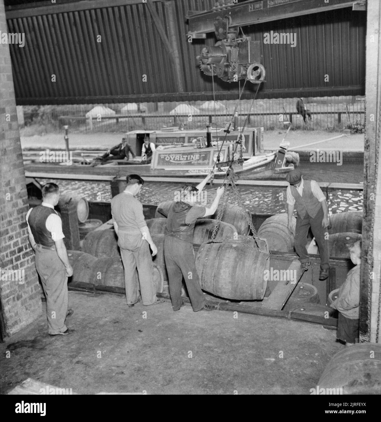 British Canals in Wartime- Transport in Britain, 1944 Barrels of beer ...