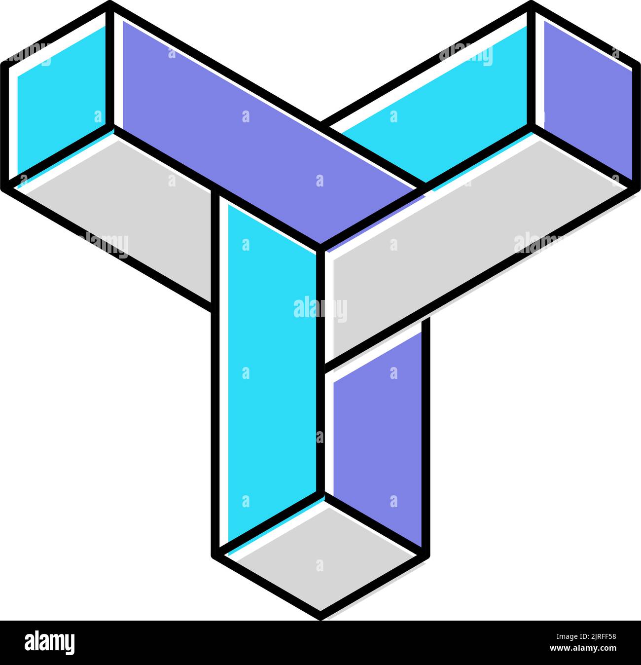 paradox impossible geometric shape color icon vector illustration Stock Vector Image & Art - Alamy