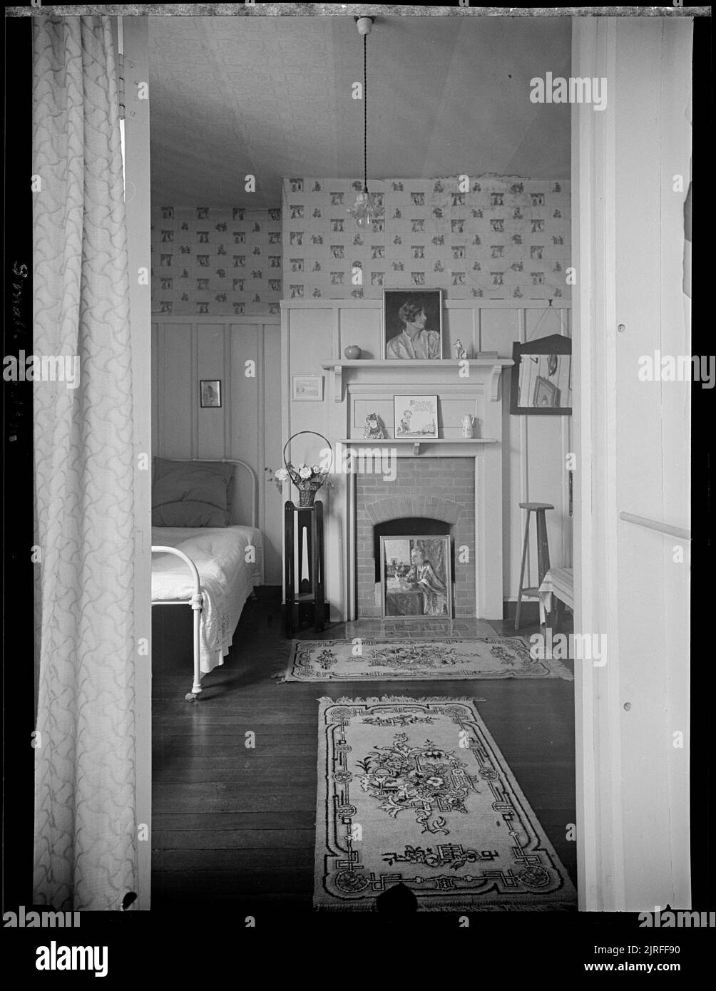 Small house bedroom Black and White Stock Photos & Images - Alamy