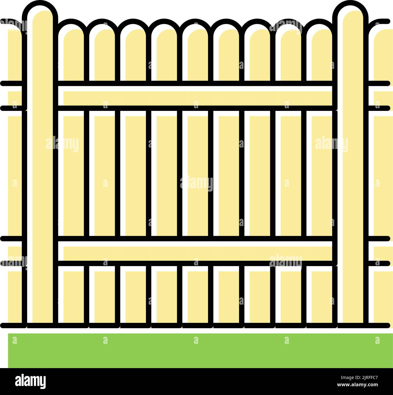 wood fence color icon vector illustration Stock Vector Image & Art - Alamy