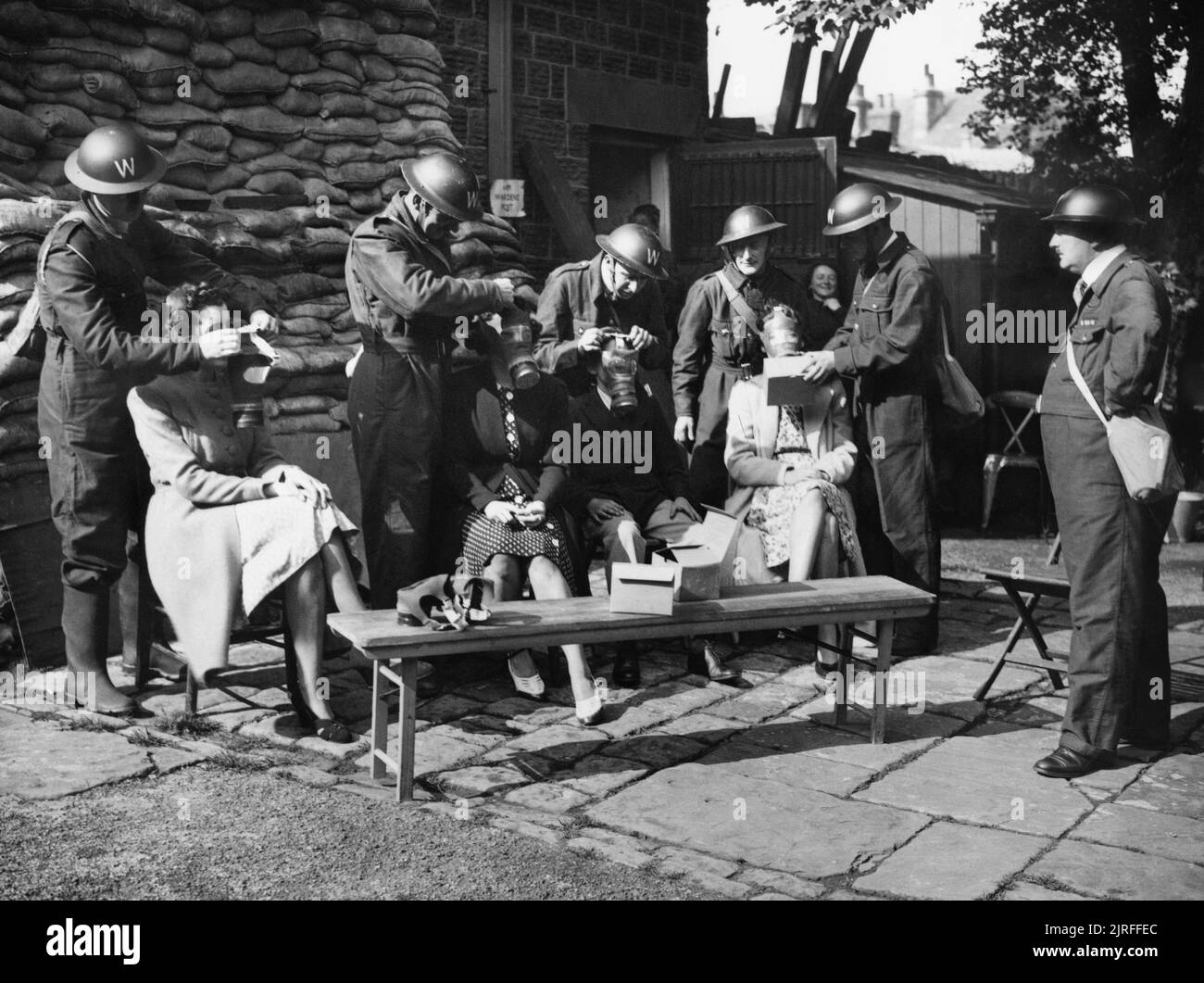 Issue of Gas Masks To British Civilians, 1940 Air Raid Precautions (ARP ...