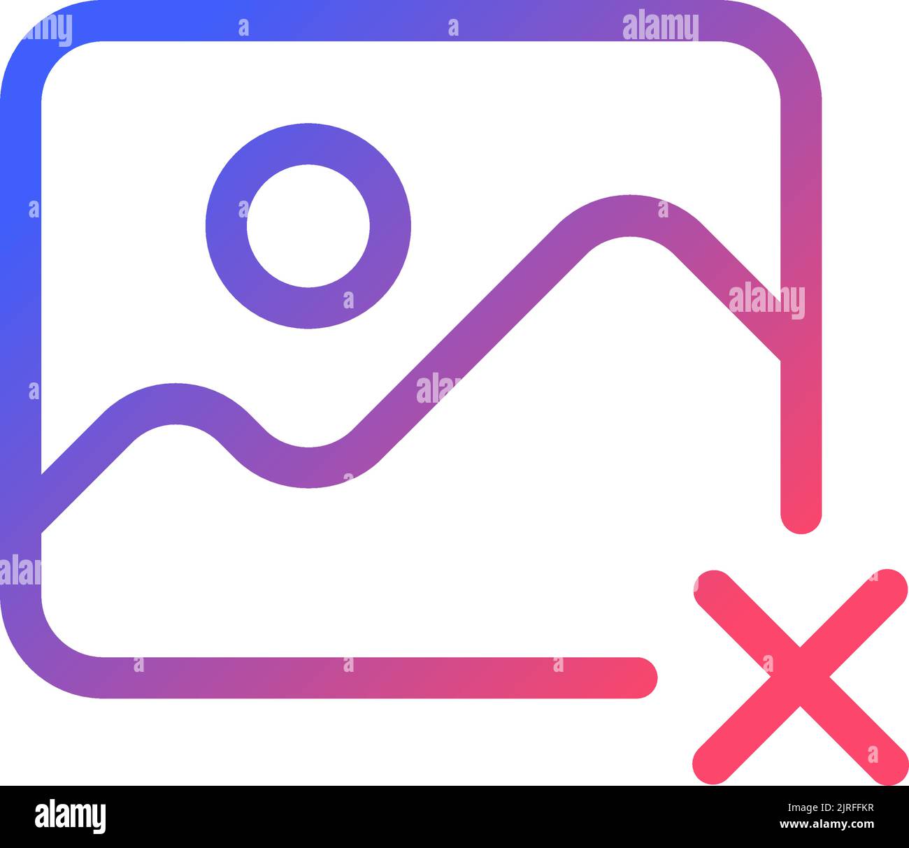 Delete photo pixel perfect gradient linear ui icon Stock Vector Image ... Delete photo pixel perfect gradient linear ui icon Stock Vector Image ...