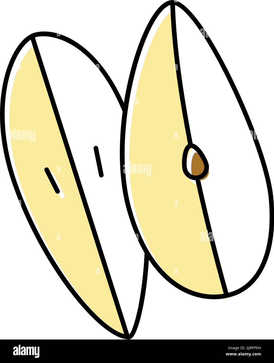 cut pear slices color icon vector illustration Stock Vector Image & Art ...