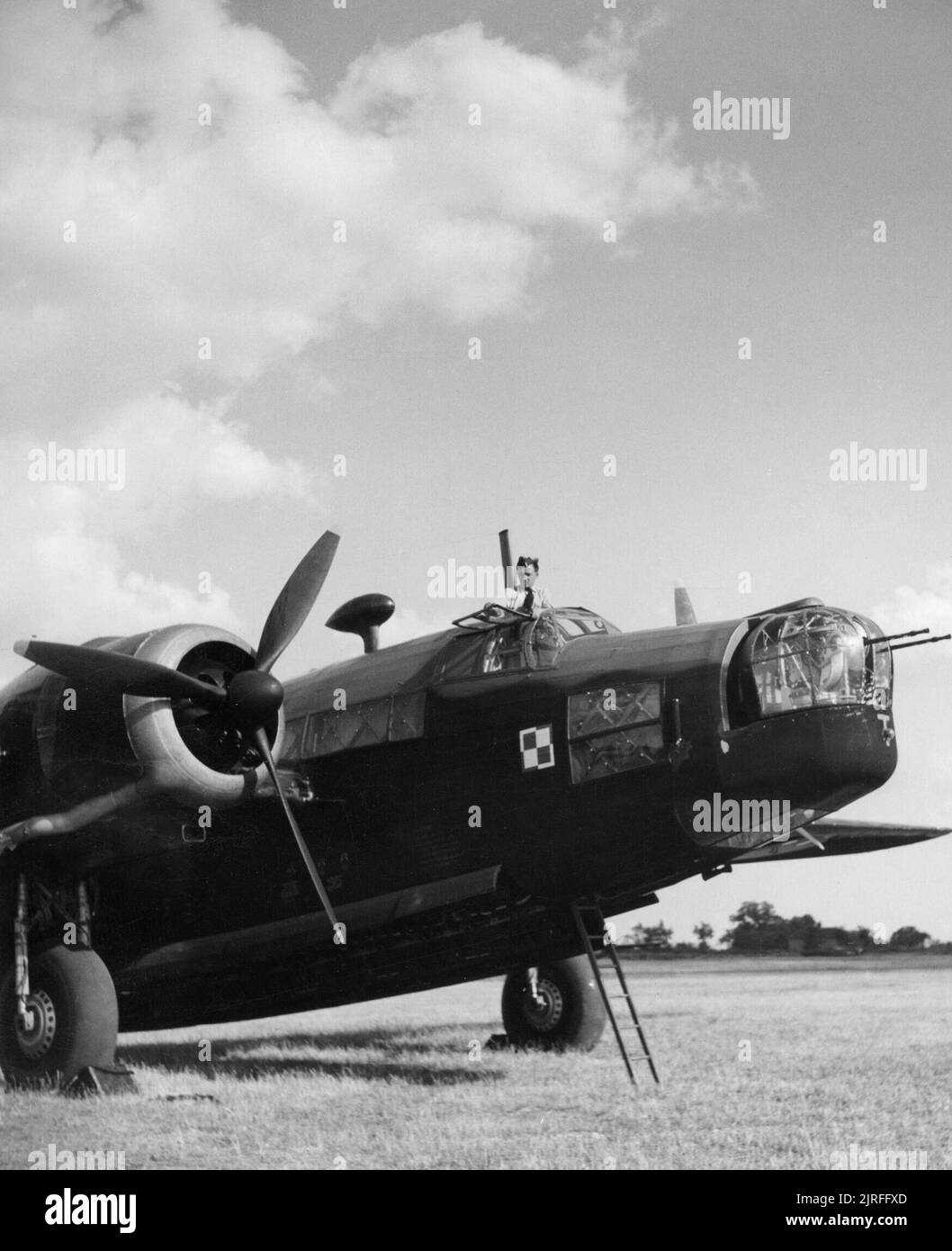 RAF Bomber Command A Vickers Wellington bomber from a Polish squadron ...