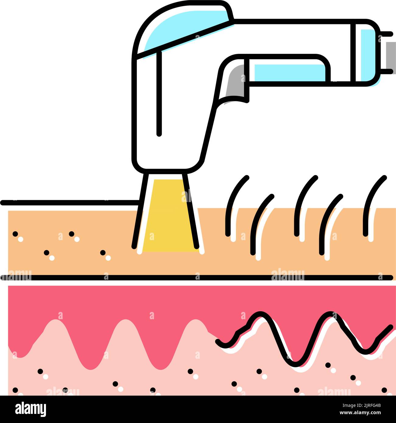 laser depilation device color icon vector illustration Stock Vector ...